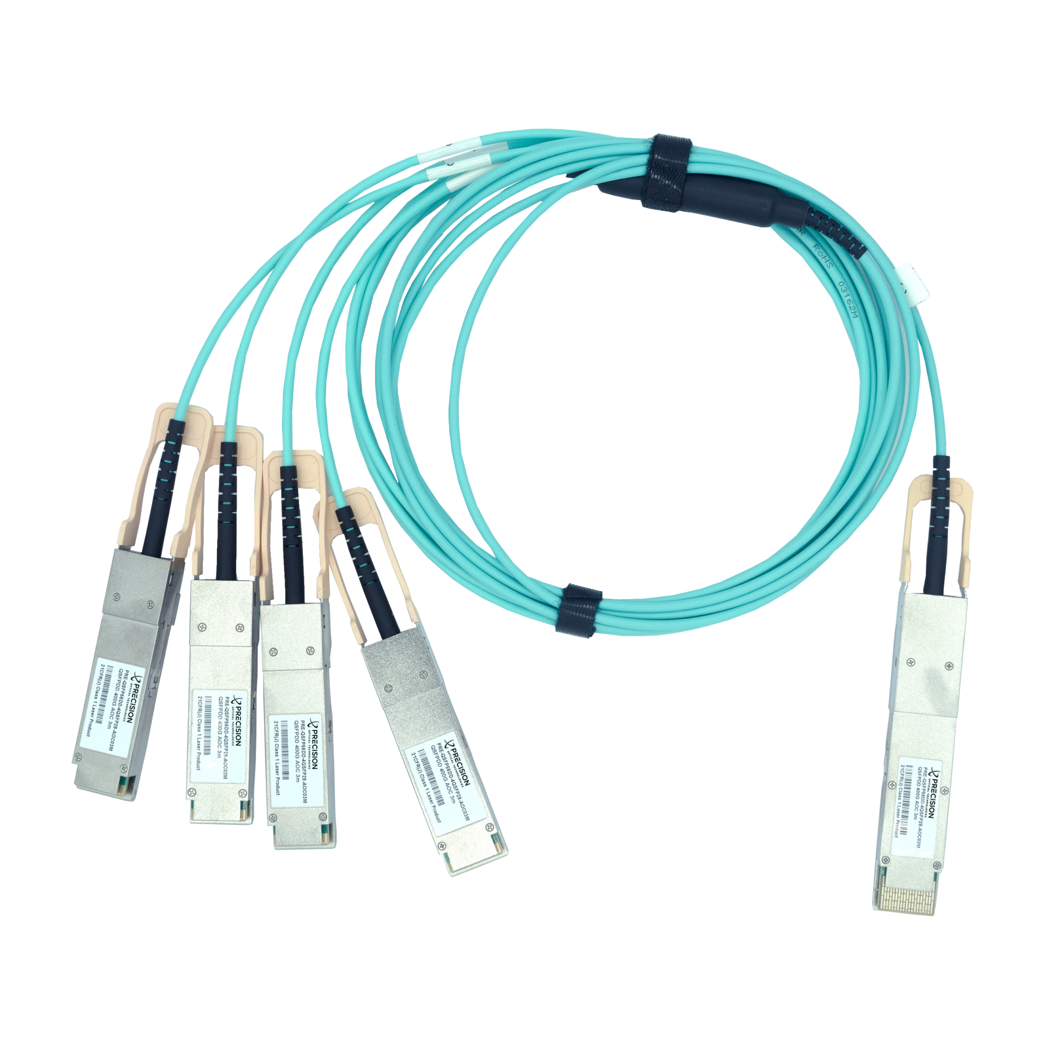 PRE-QSFP56DD-4QSFP56-AOCxxM | 400G QSFP-DD Cable | Precision OT